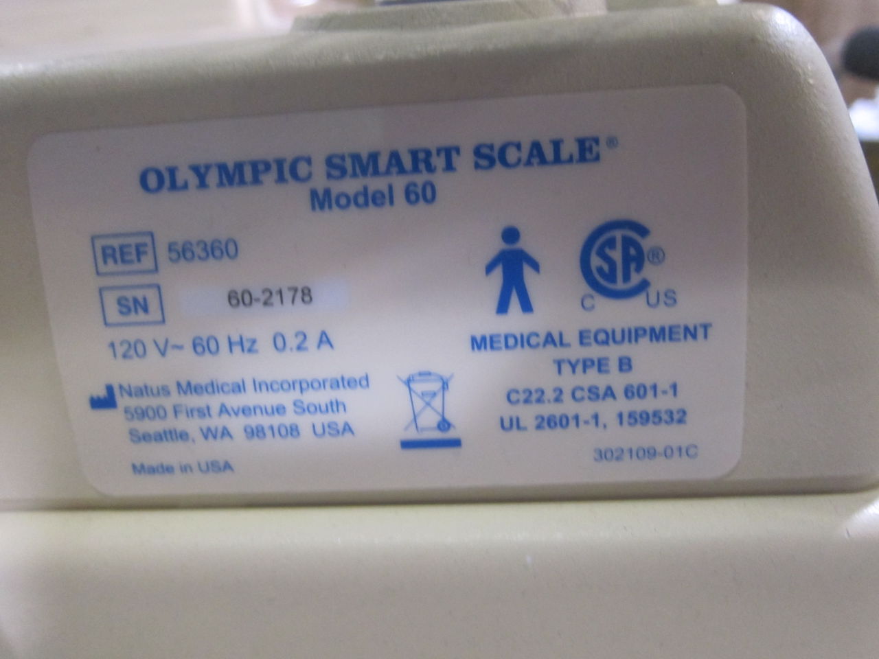 Olympic Smart Scale Rapid Weigh Model 60 Scale Auction