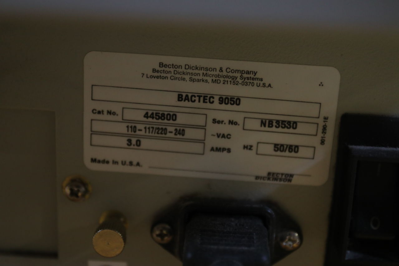 Bactec 9050 Blood Analyzer Auction