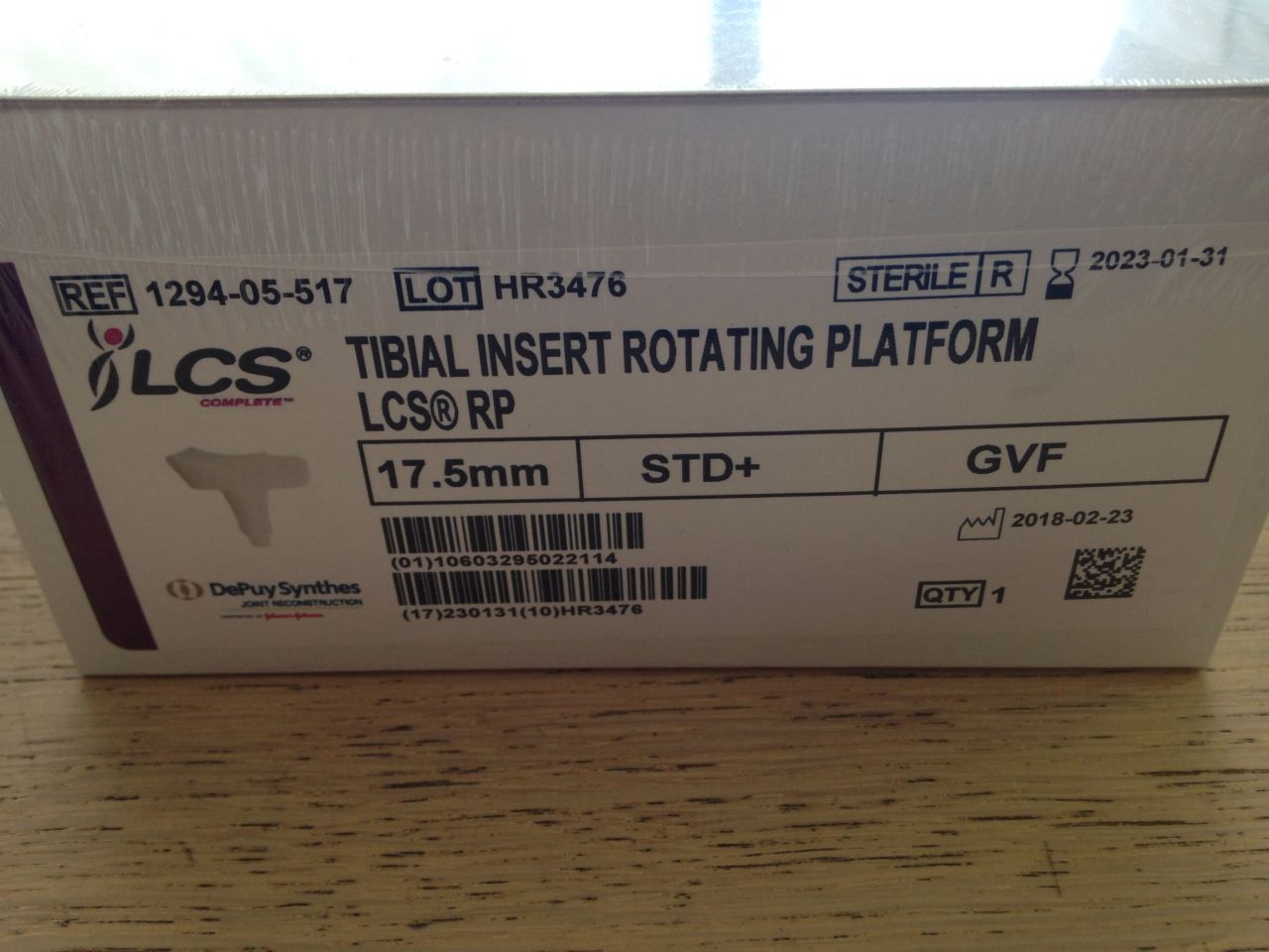 Nuevo DEPUY 1294-31-130 Tibial Tray Rotating Platform MBT Cone ...