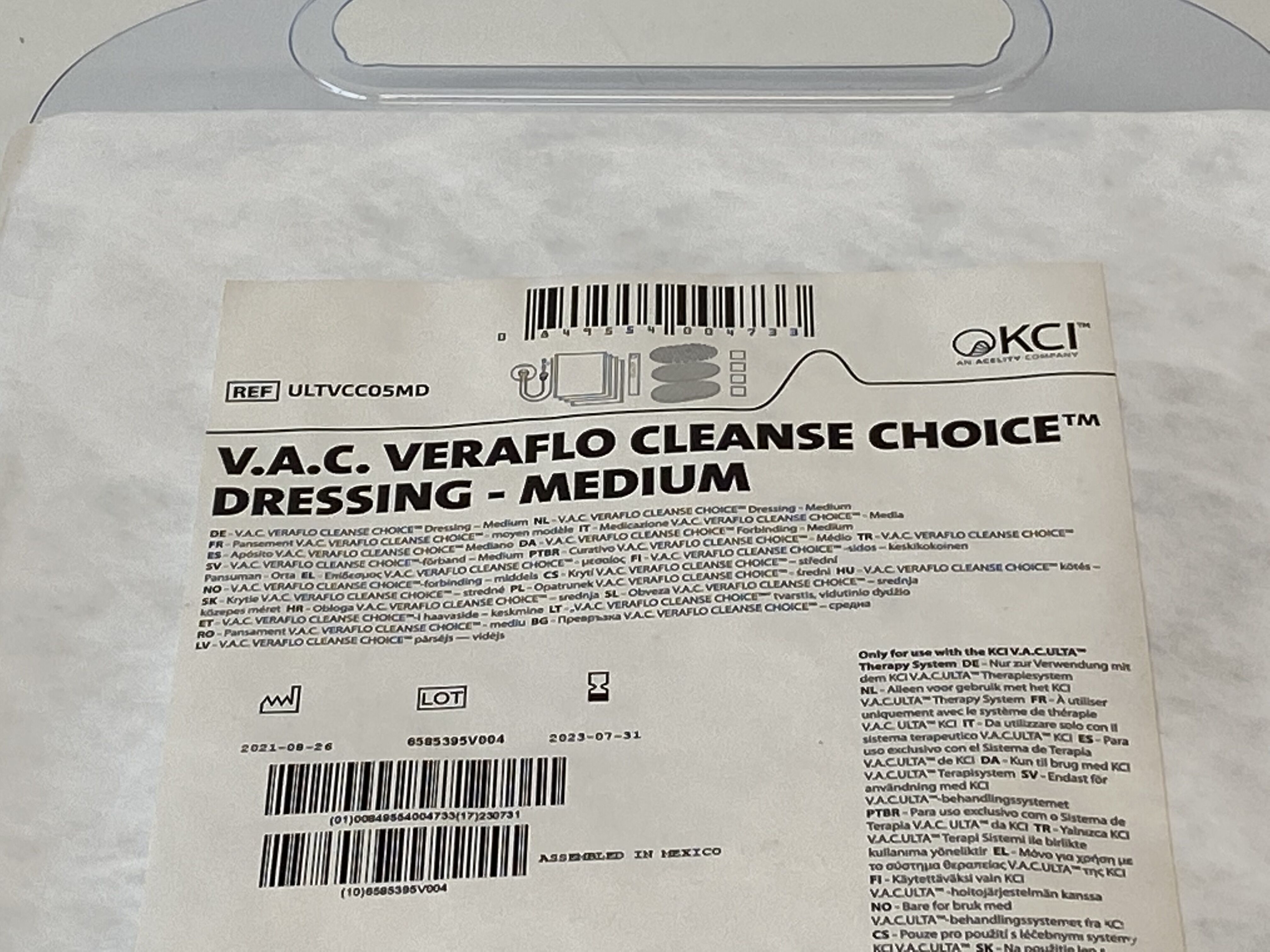 New KCI V.A.C. Veraflo Cleanse Choice ULTVCC05MD Exp.2023-07 (T36 ...